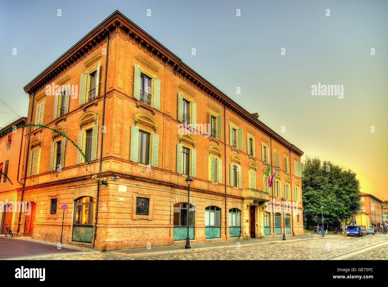 Building in the historic centre of Rimini - Italy Stock Photo - Alamy