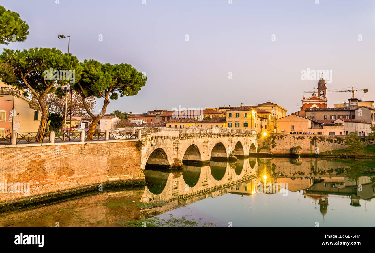 View of Rimini above a lake - Italy Stock Photo - Alamy