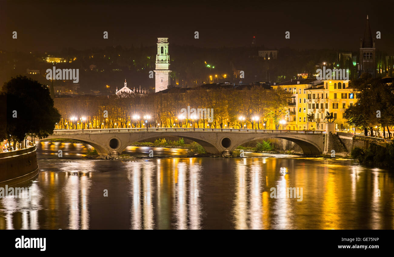 Ponte della Vittoria, a bridge in Verona - Italy Stock Photo - Alamy