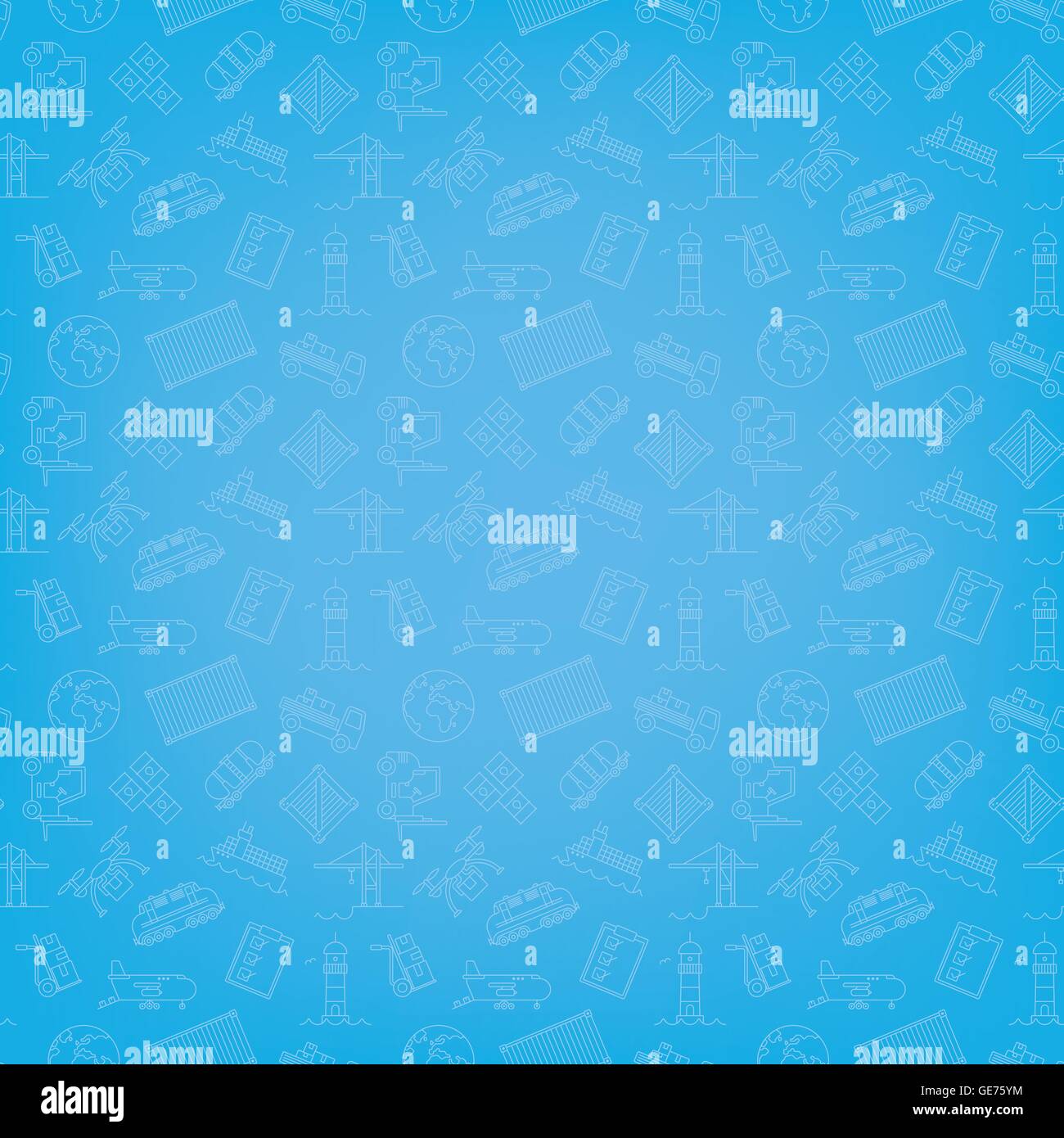 Seamless background pattern of cargo, shipping and logistics symbols ...
