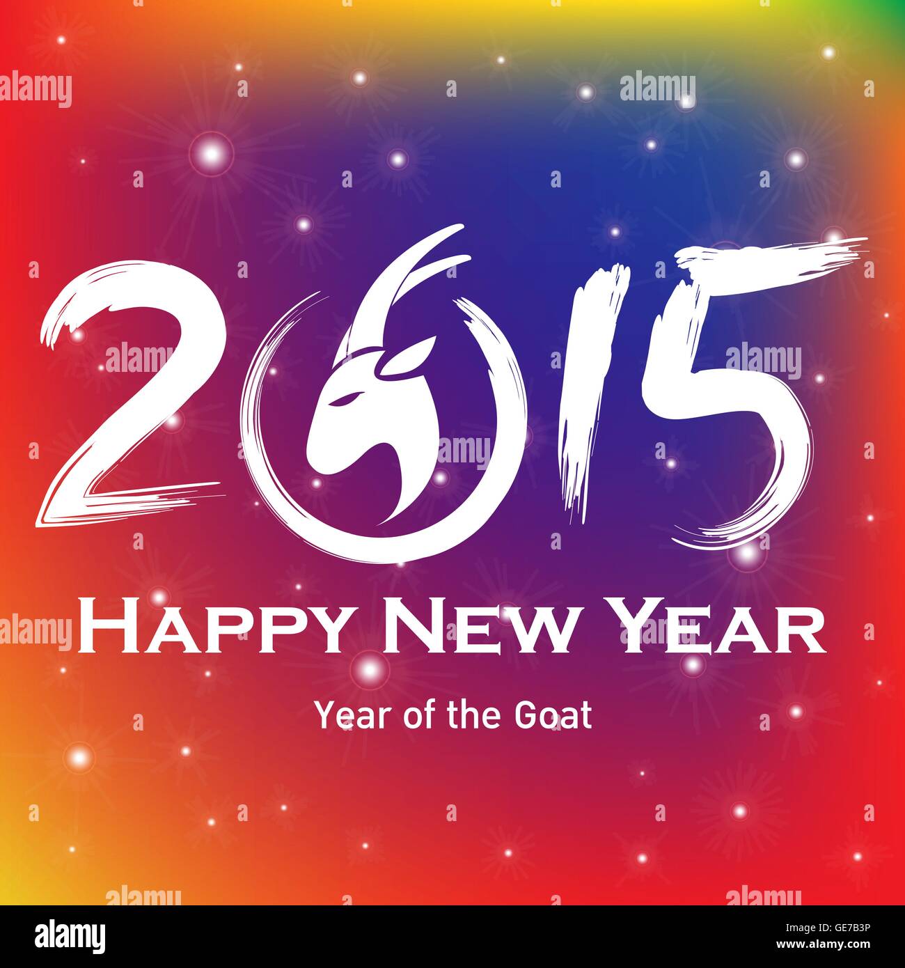 2015 Chinese New Year of the Goat Stock Vector Image & Art - Alamy
