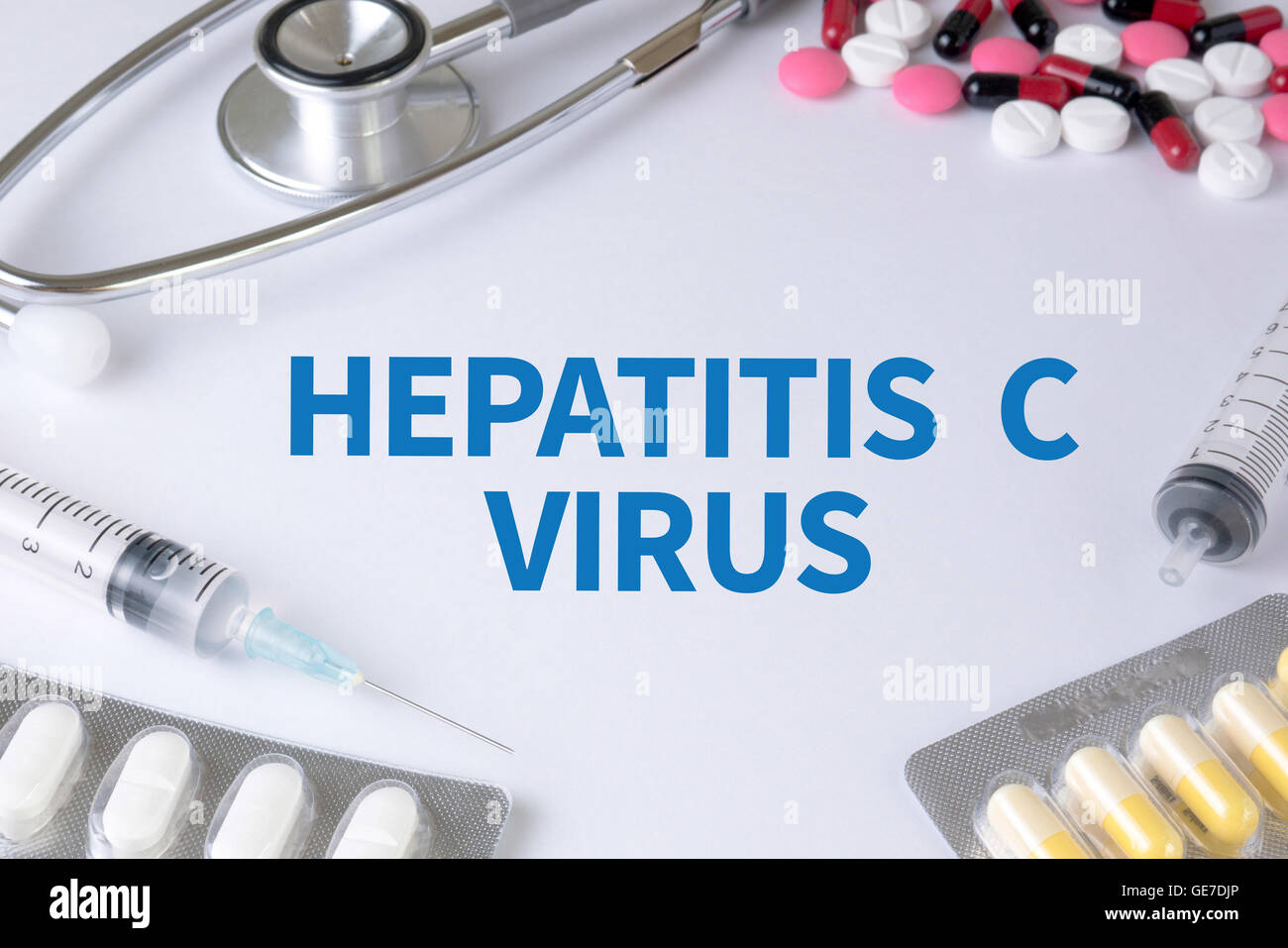 HEPATITIS C VIRUS Text, On Background of Medicaments Composition ...