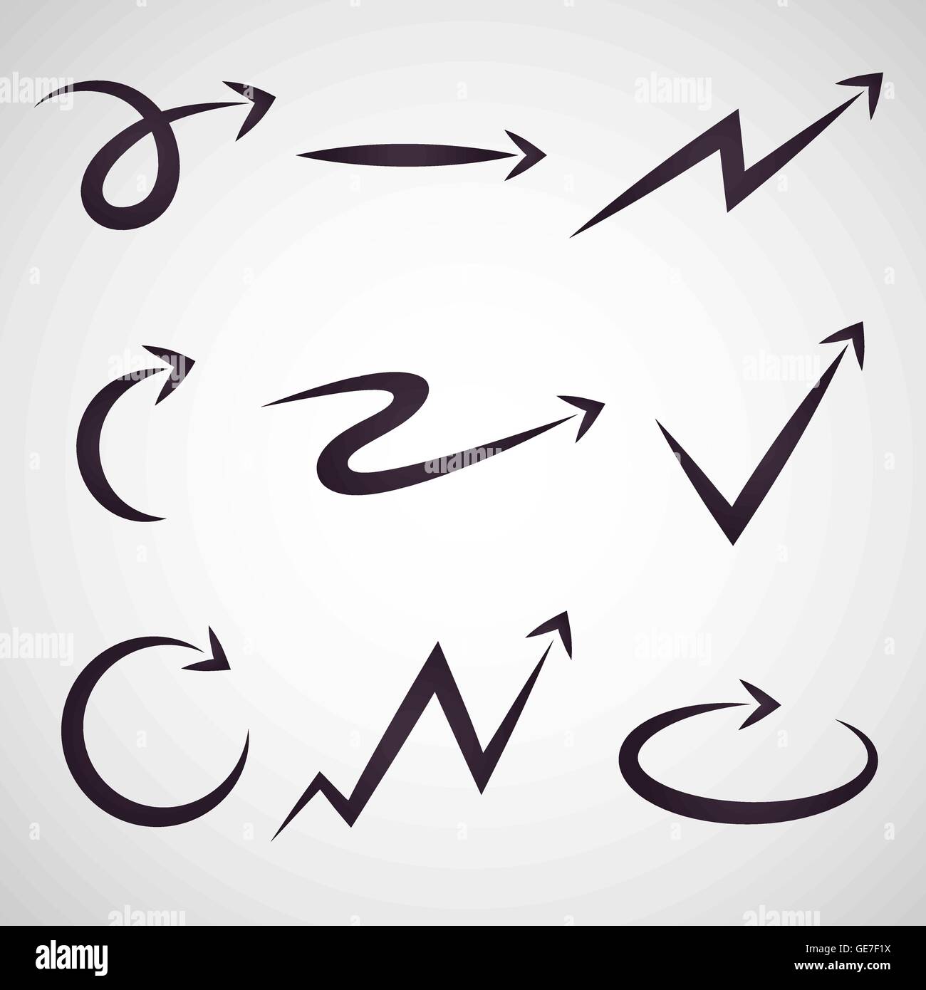 vector set of curved arrows Stock Vector Image & Art - Alamy