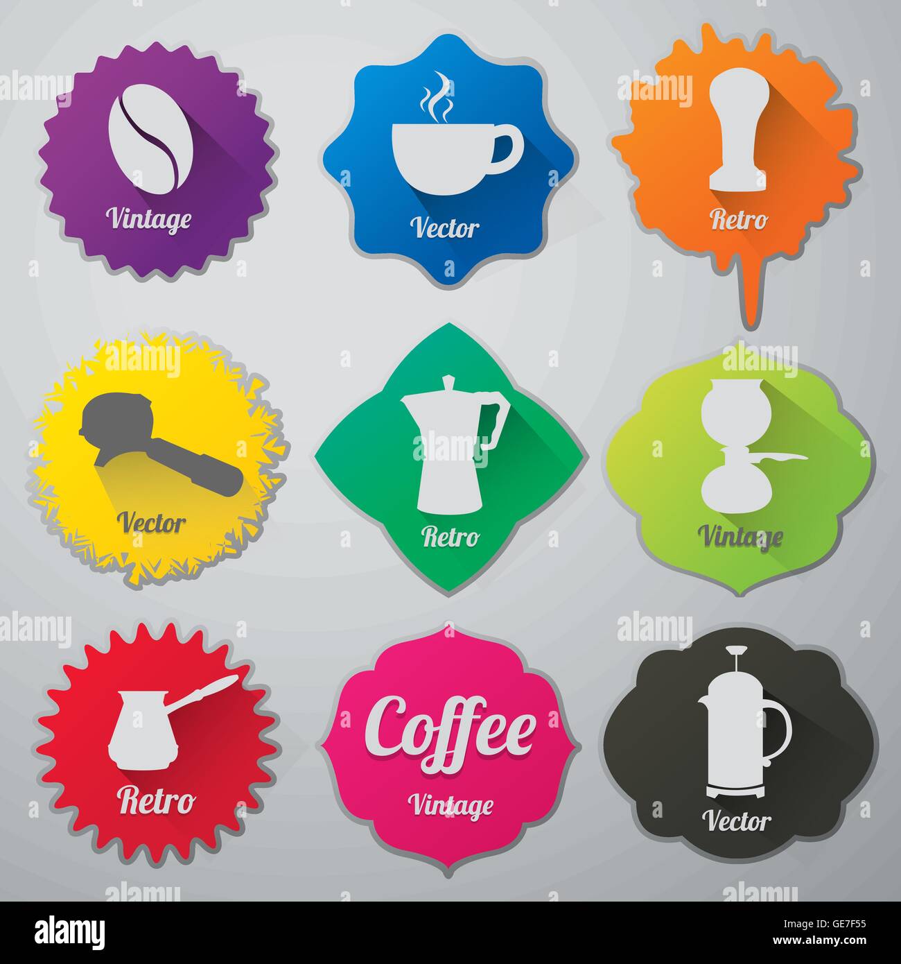 set of vector coffee icons Stock Vector Image & Art - Alamy