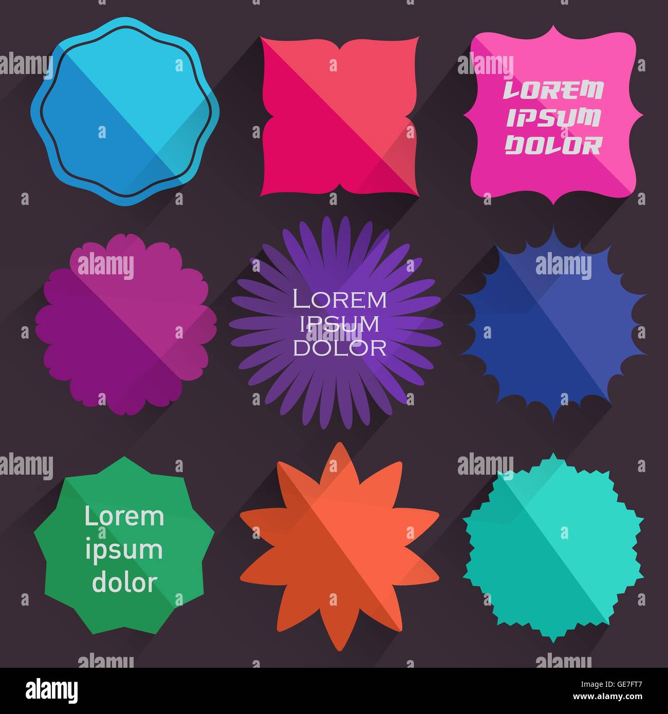 Set of flat icons Stock Vector Image & Art - Alamy