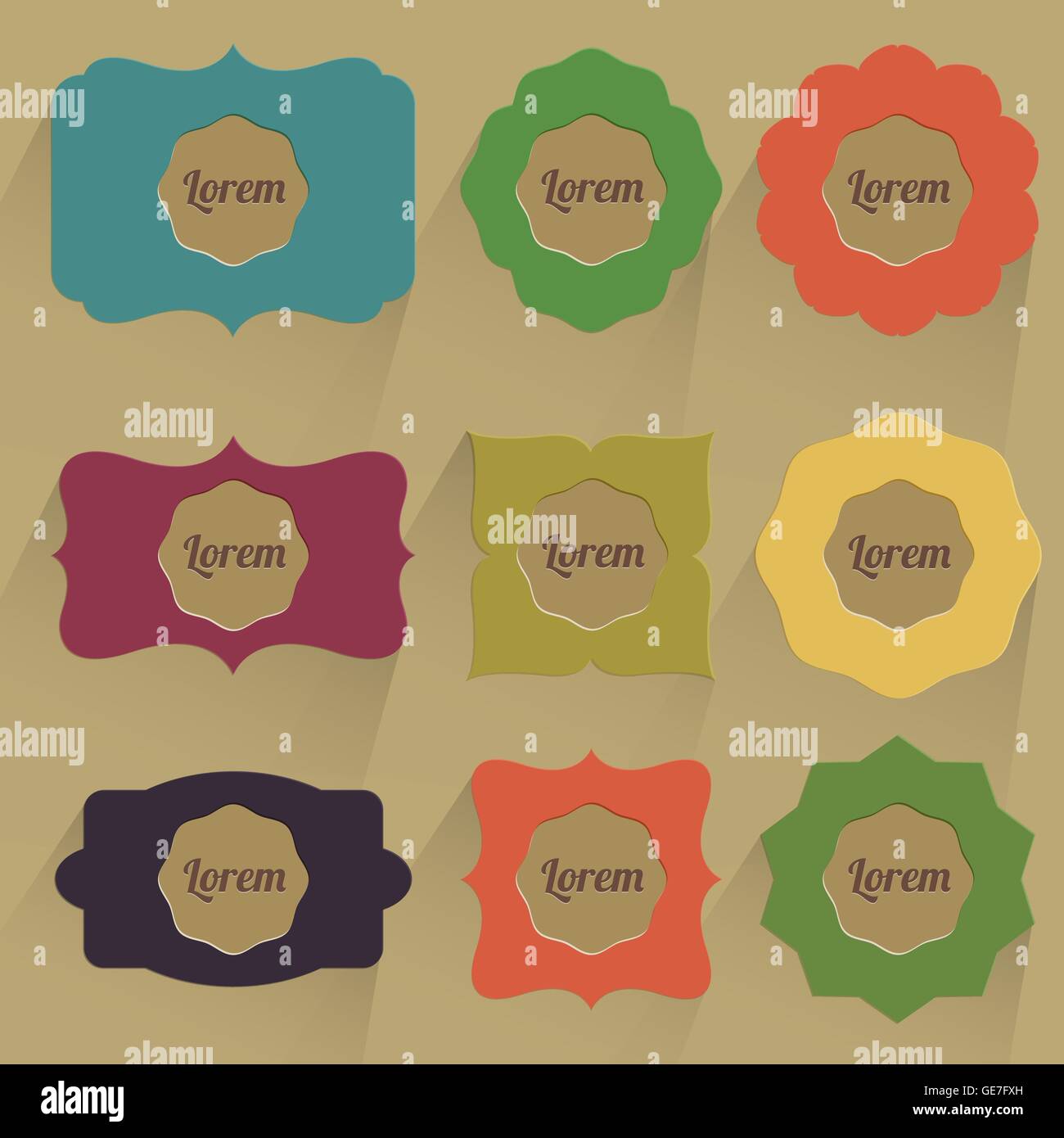 Coffee set labels design hi-res stock photography and images - Alamy