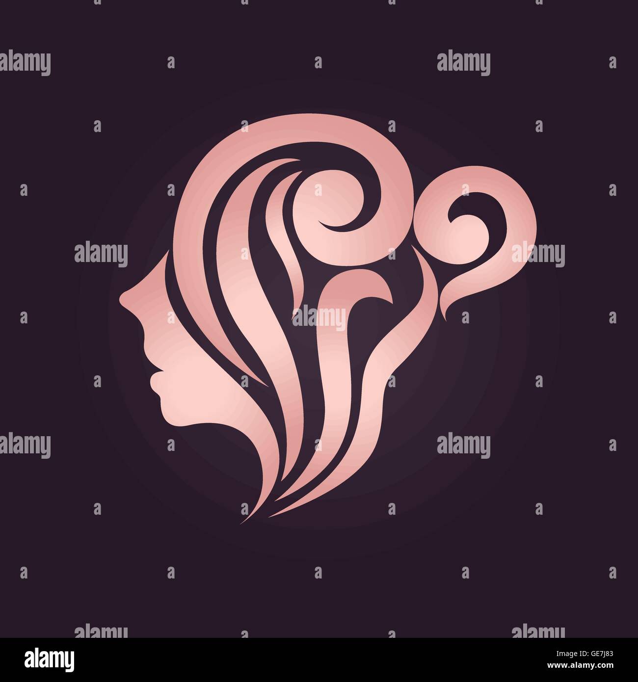 Woman vector logo design template. Girl silhouette - cosmetics, beauty ...