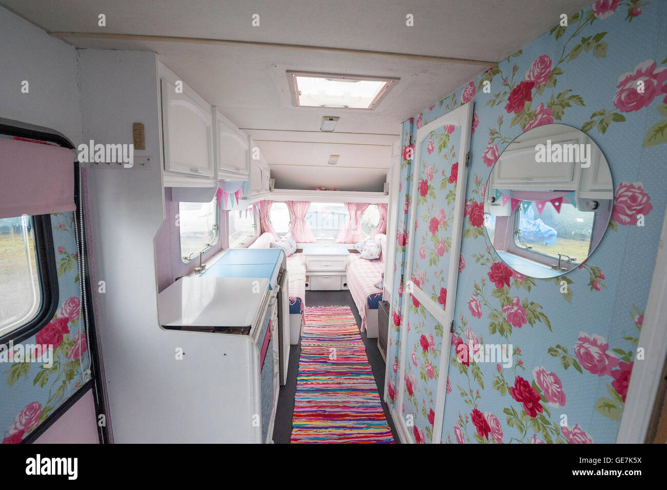 shabby chic old caravan, renovated with cath kidston interior design ...