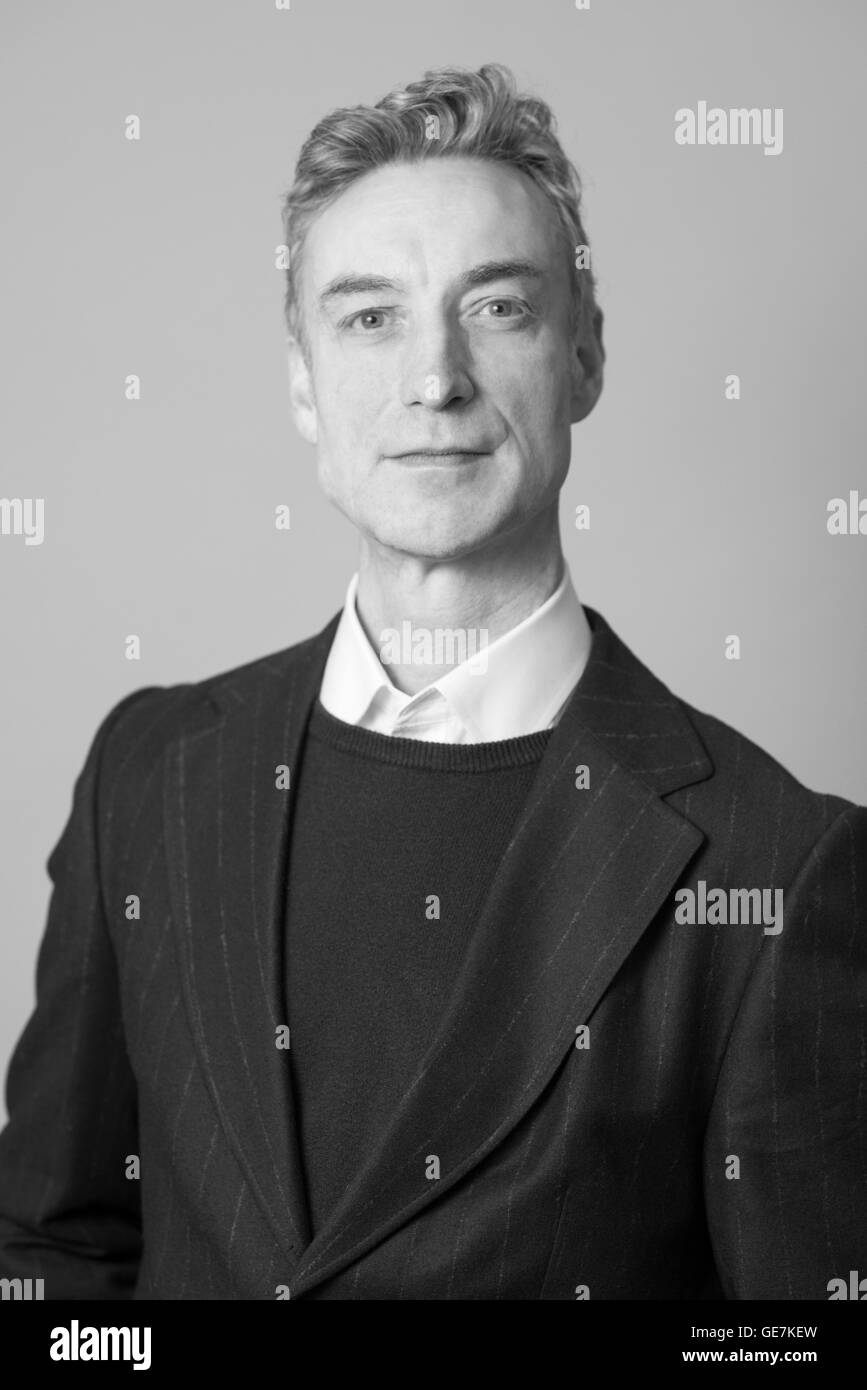 Portraits, head shots and profile shots of man in smart casual clothes ...