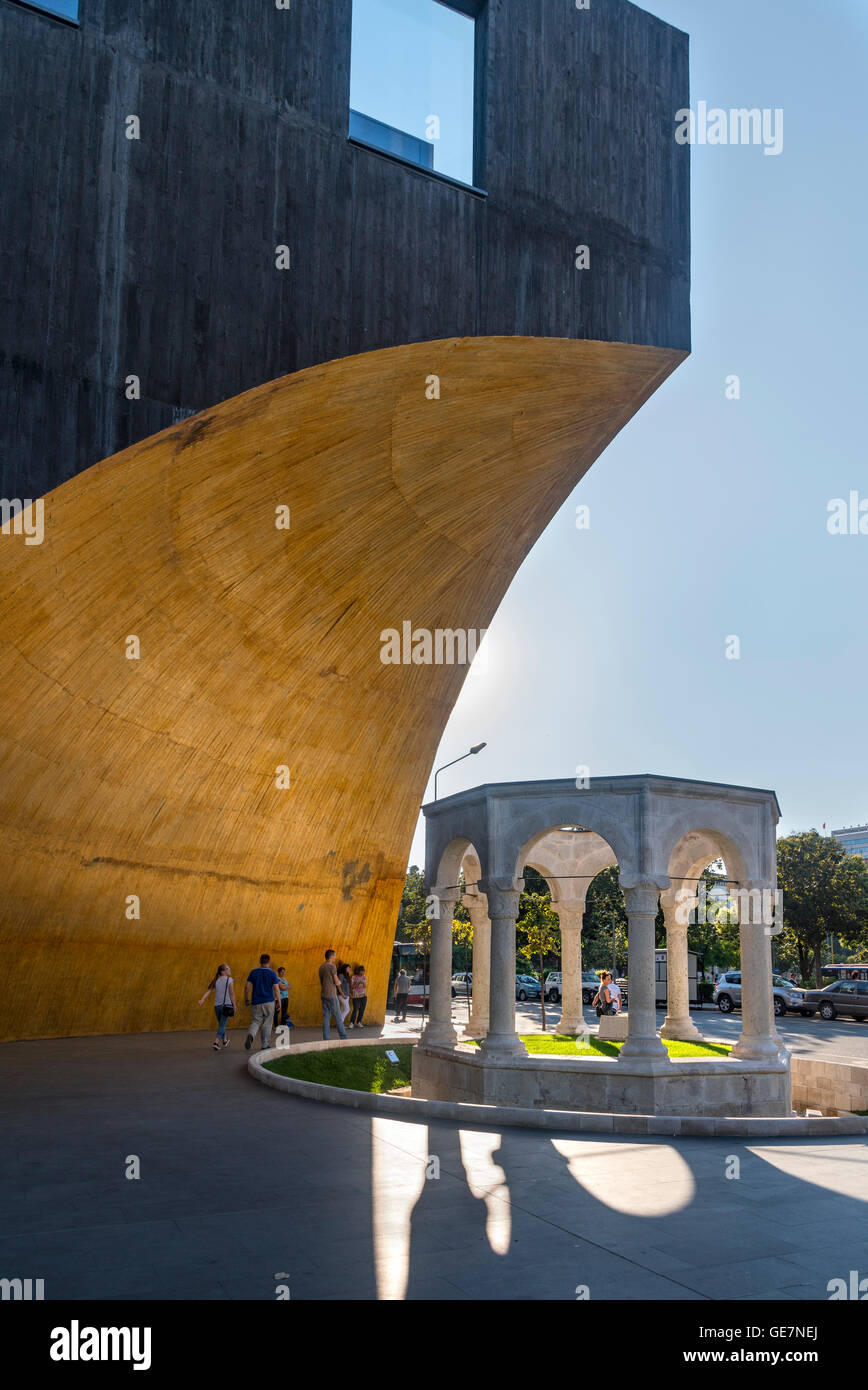 The tomb of Kaplan Pasha, 1817, incorporated into the corner of the new ...