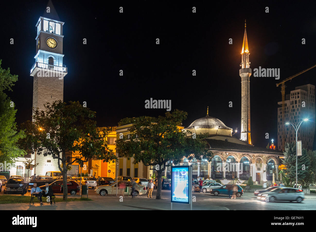 Clock tower of tirana hi-res stock photography and images - Alamy