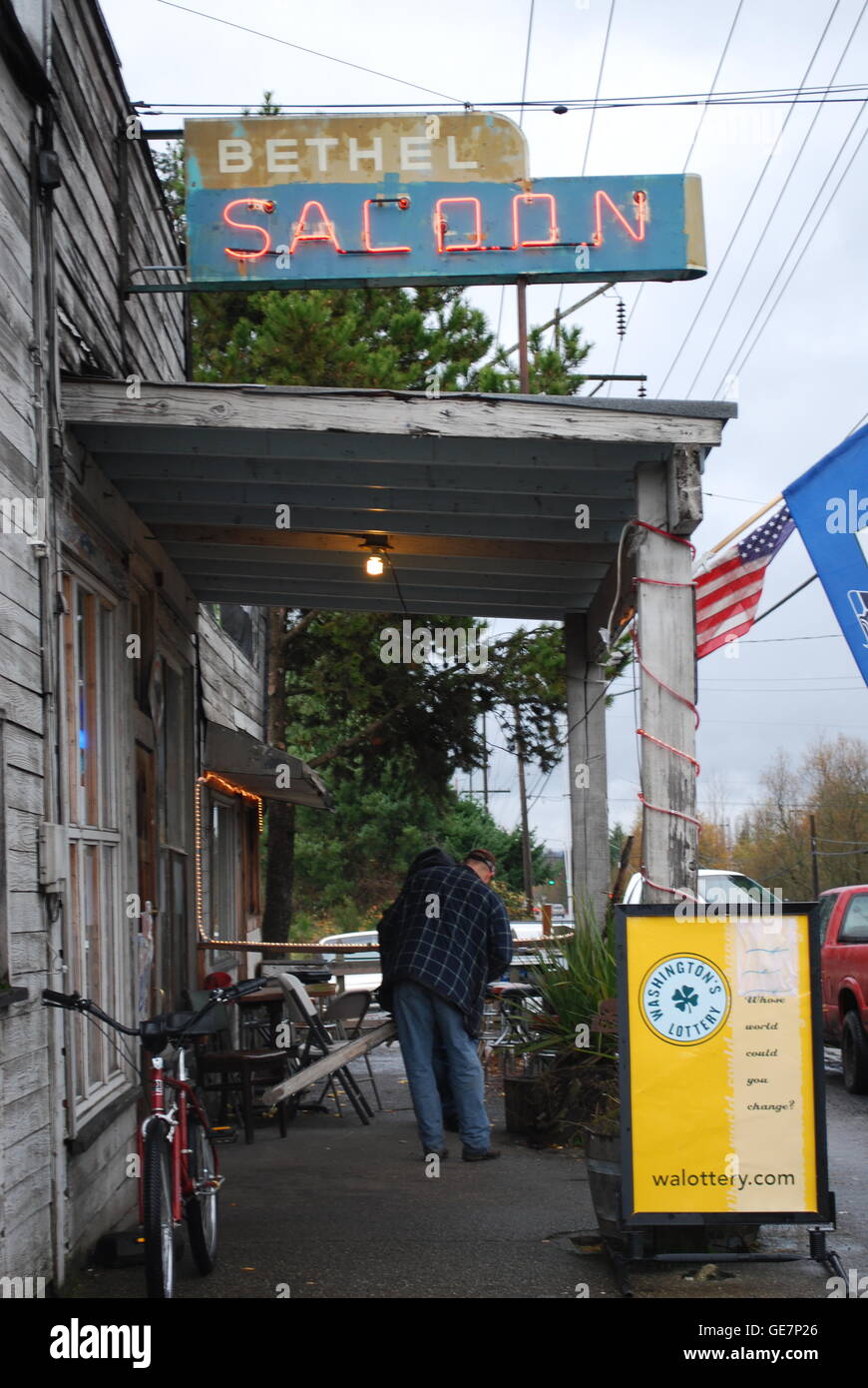 The Bethel Saloon, a biker bar in Port Orchard, Seattle, Washington USA ...