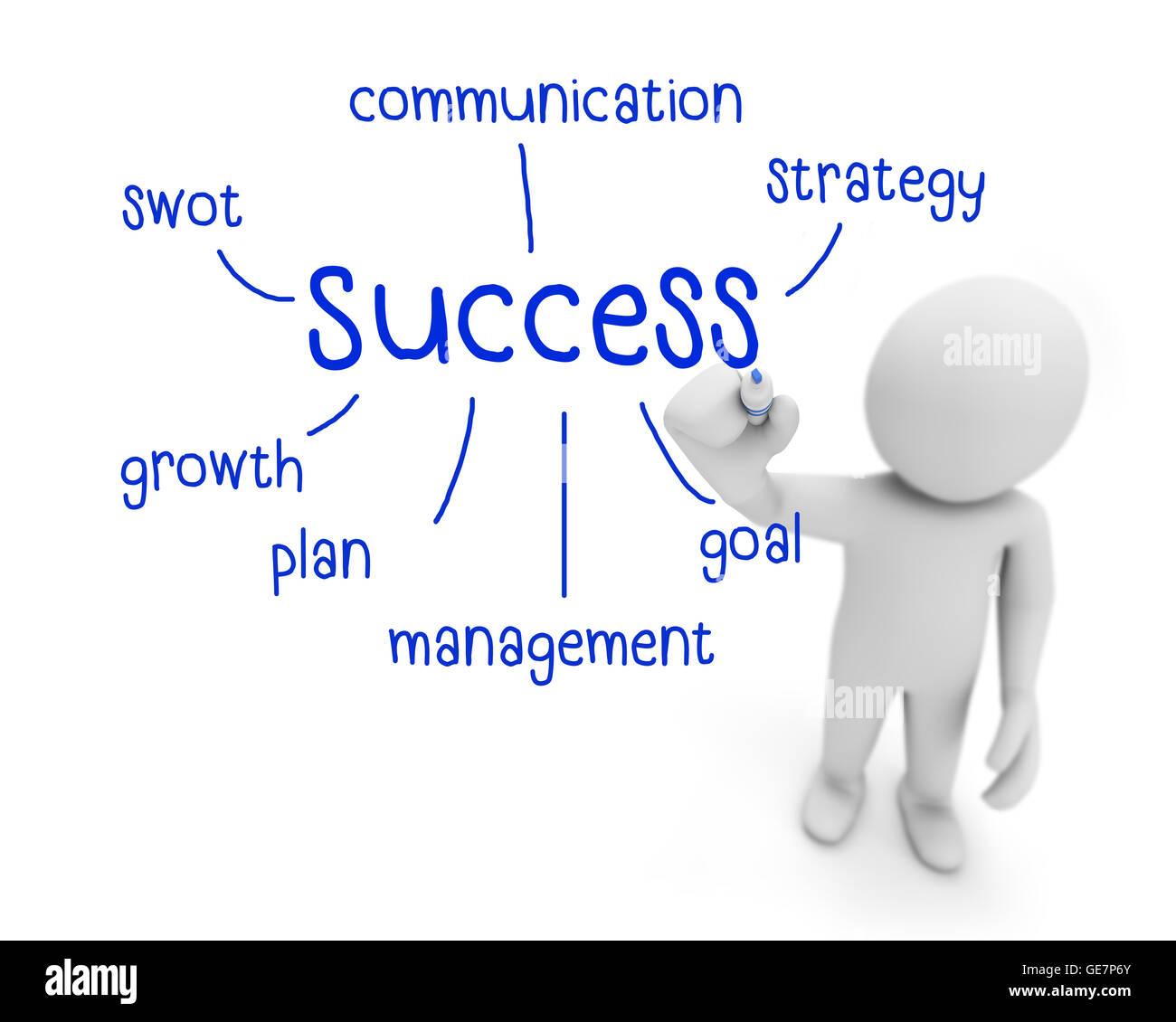 success text ,business man writing success concept ,Man explain ...