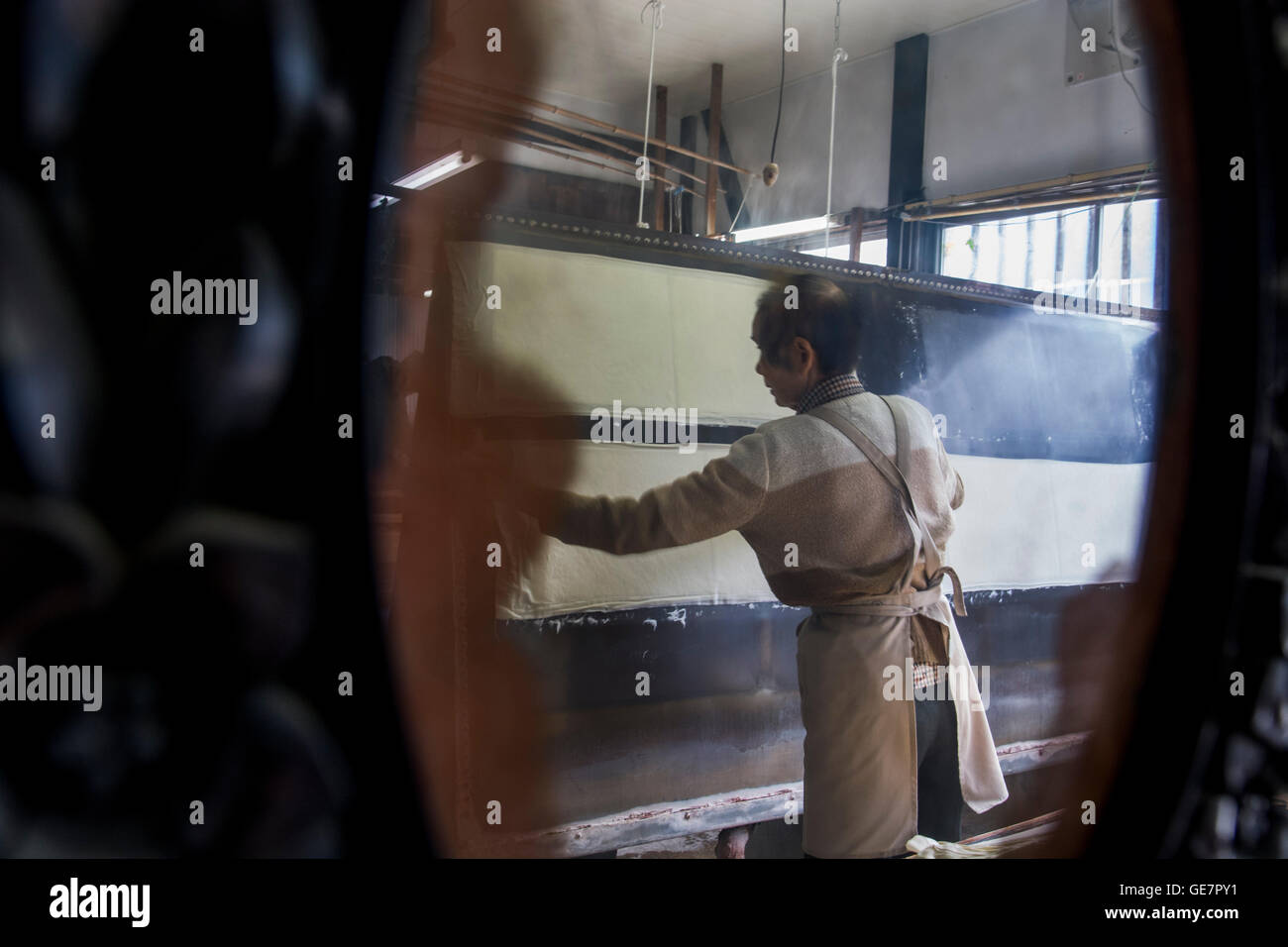 Paper making techniques in Gokayama, Japan Stock Photo - Alamy