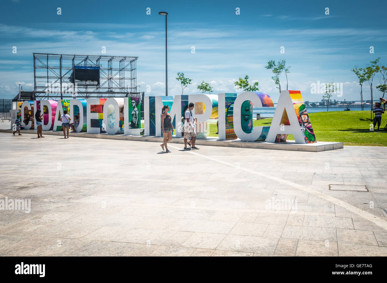 Rio de Janeiro, Brasil - March 06, 2016: Sign Letters Olympic City in ...