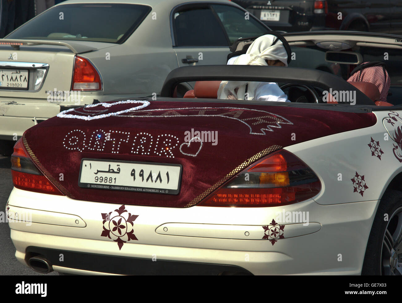 Doha, Qatar- National Day, Qatari cars celebration during the day at ...