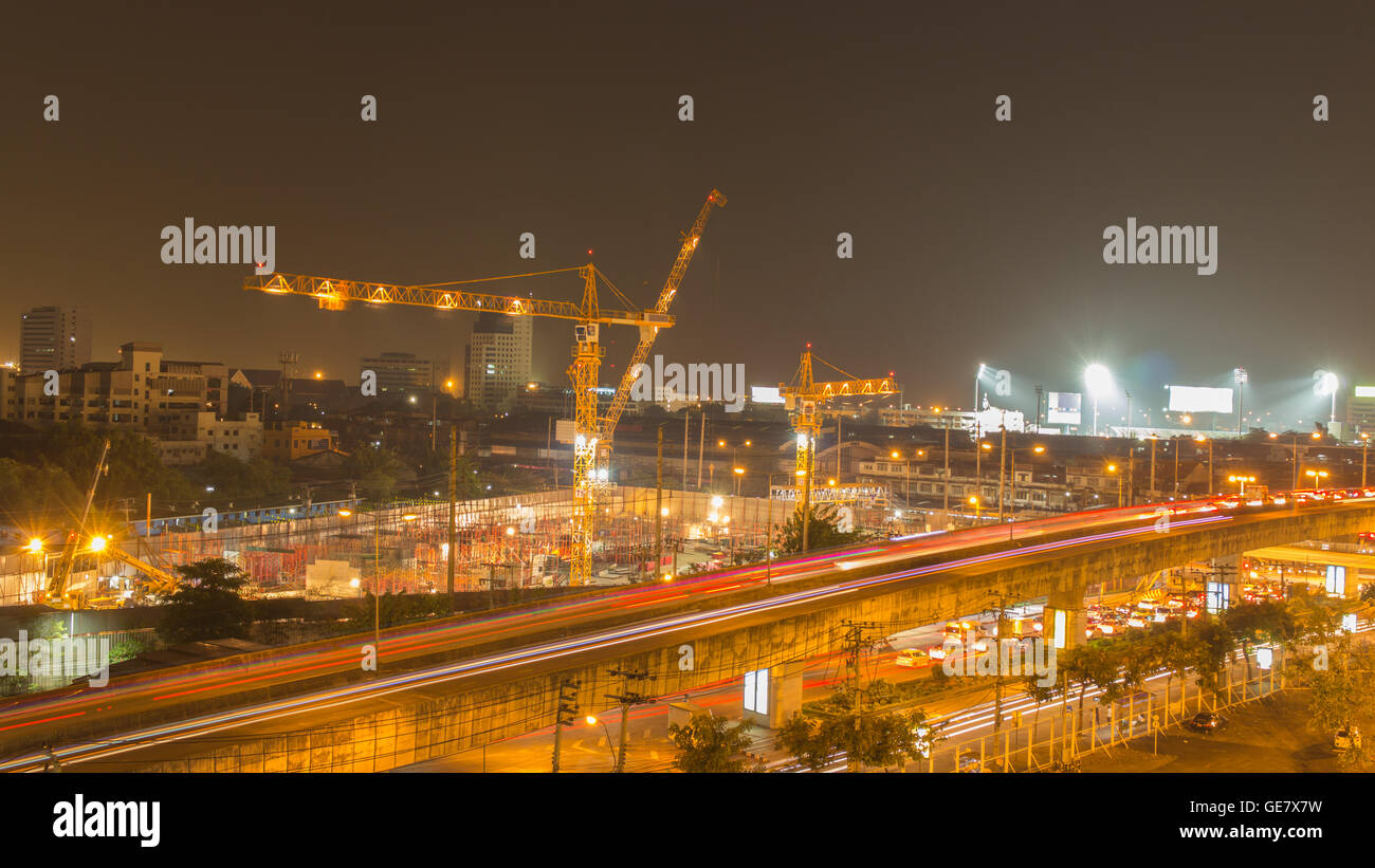 Construction site at night hi-res stock photography and images - Alamy