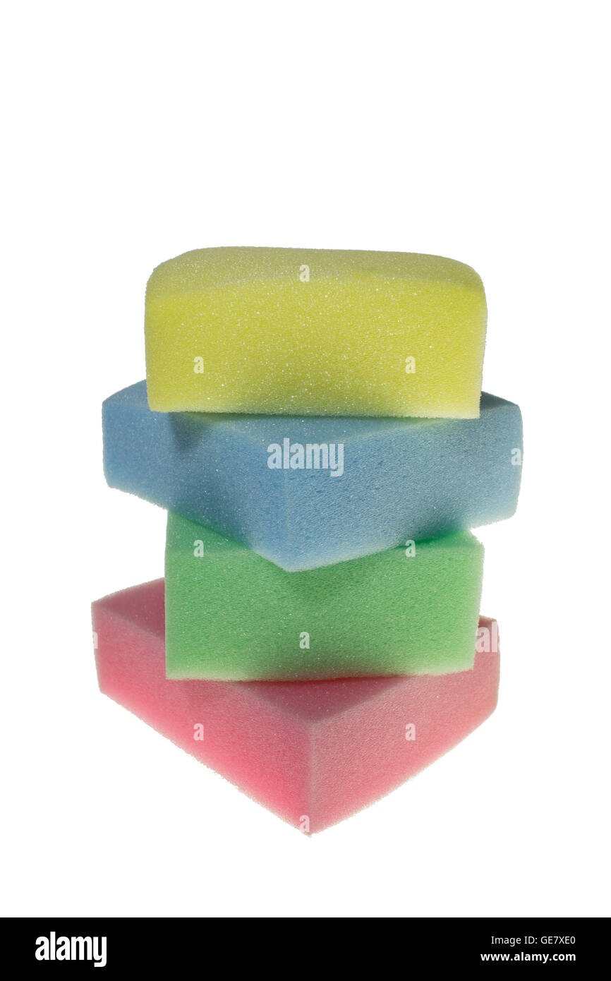 sponge on a white background Stock Photo - Alamy