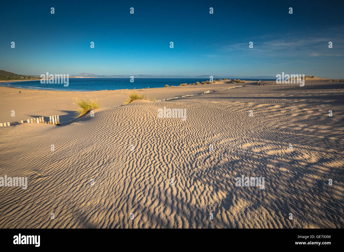 Beautiful view on beach and ocean, Spain, Tarifa Stock Photo - Alamy