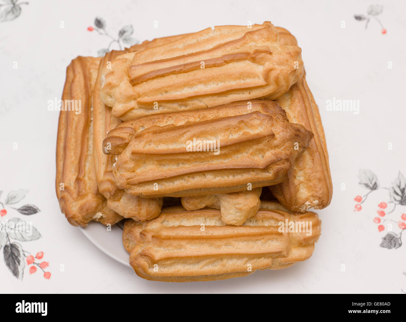 slide delicious fresh pastries lies on a plate Stock Photo - Alamy