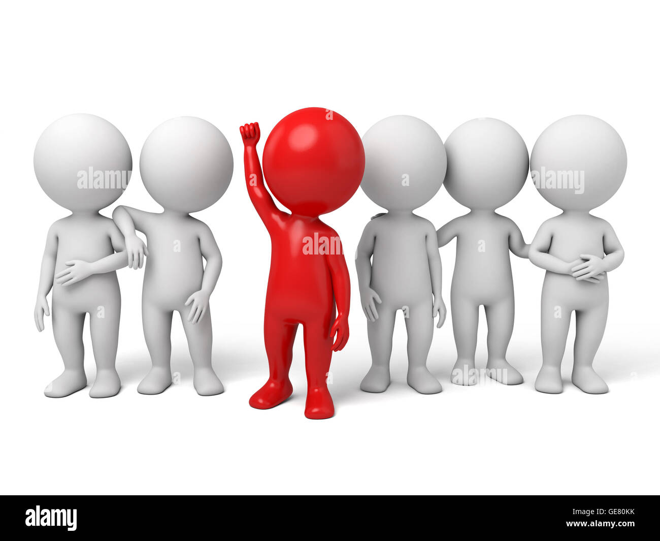 Several 3d people formed a team Stock Photo - Alamy
