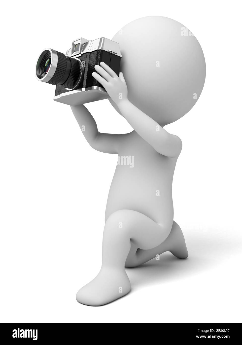 The 3d guy and a camera Stock Photo - Alamy