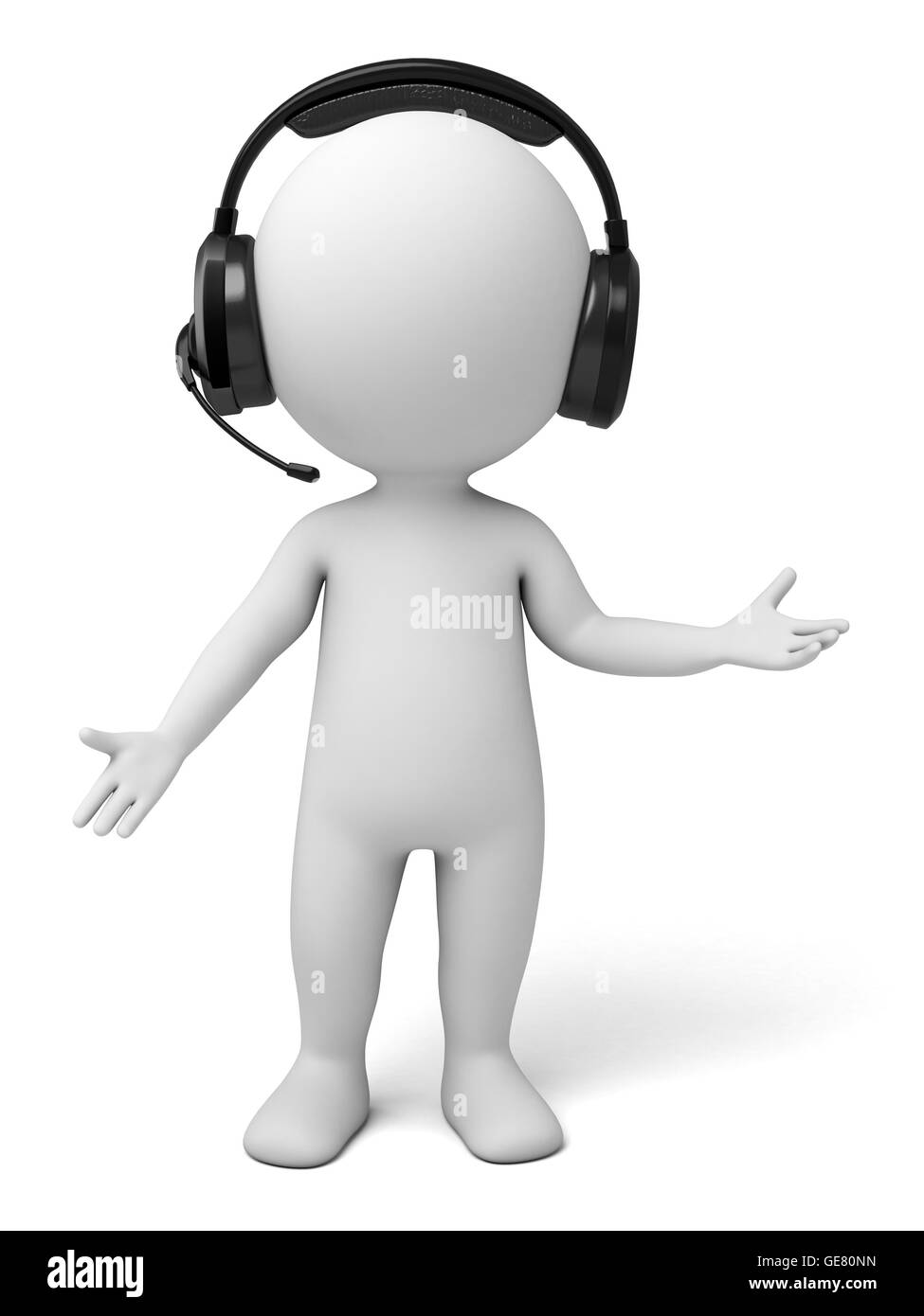 The 3d guy is a technical support Stock Photo - Alamy