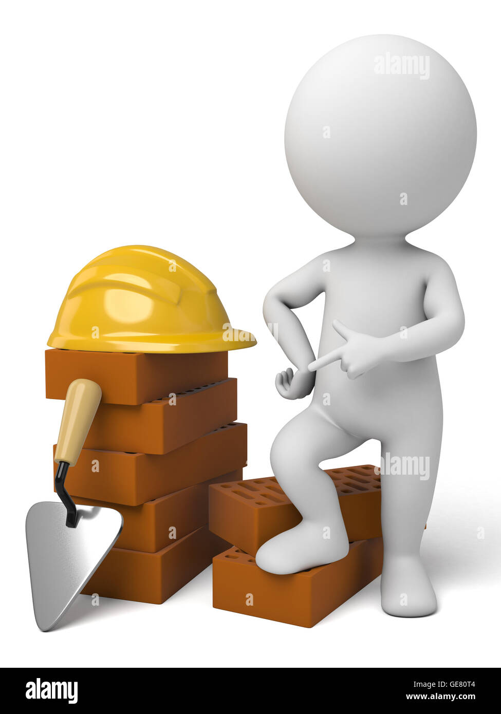 Cartoon builder worker man hi-res stock photography and images - Alamy