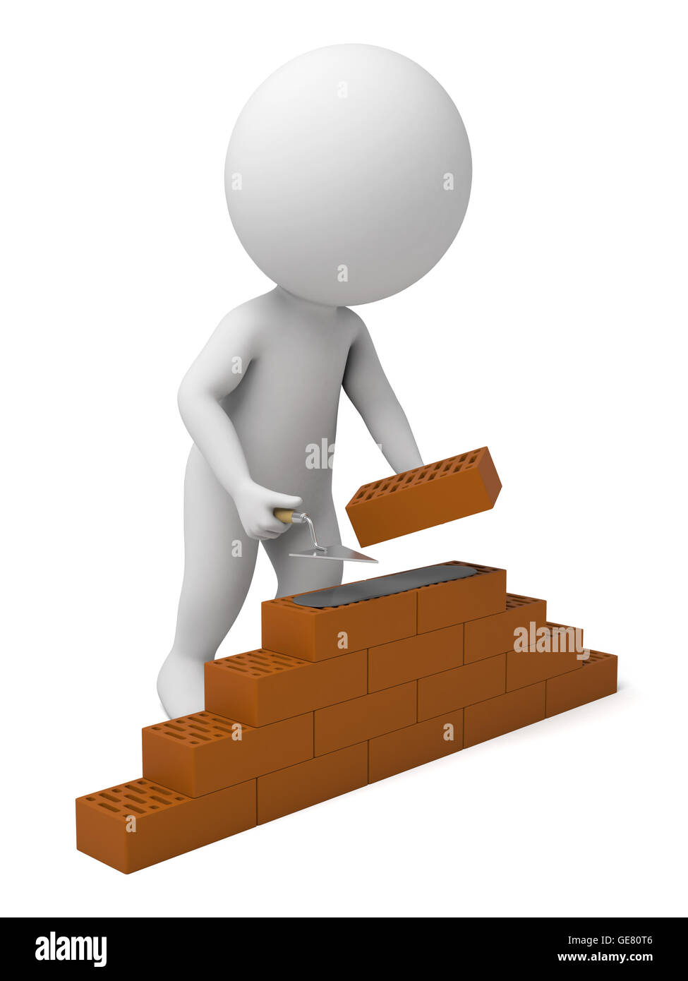 The 3d guy is a builder Stock Photo - Alamy