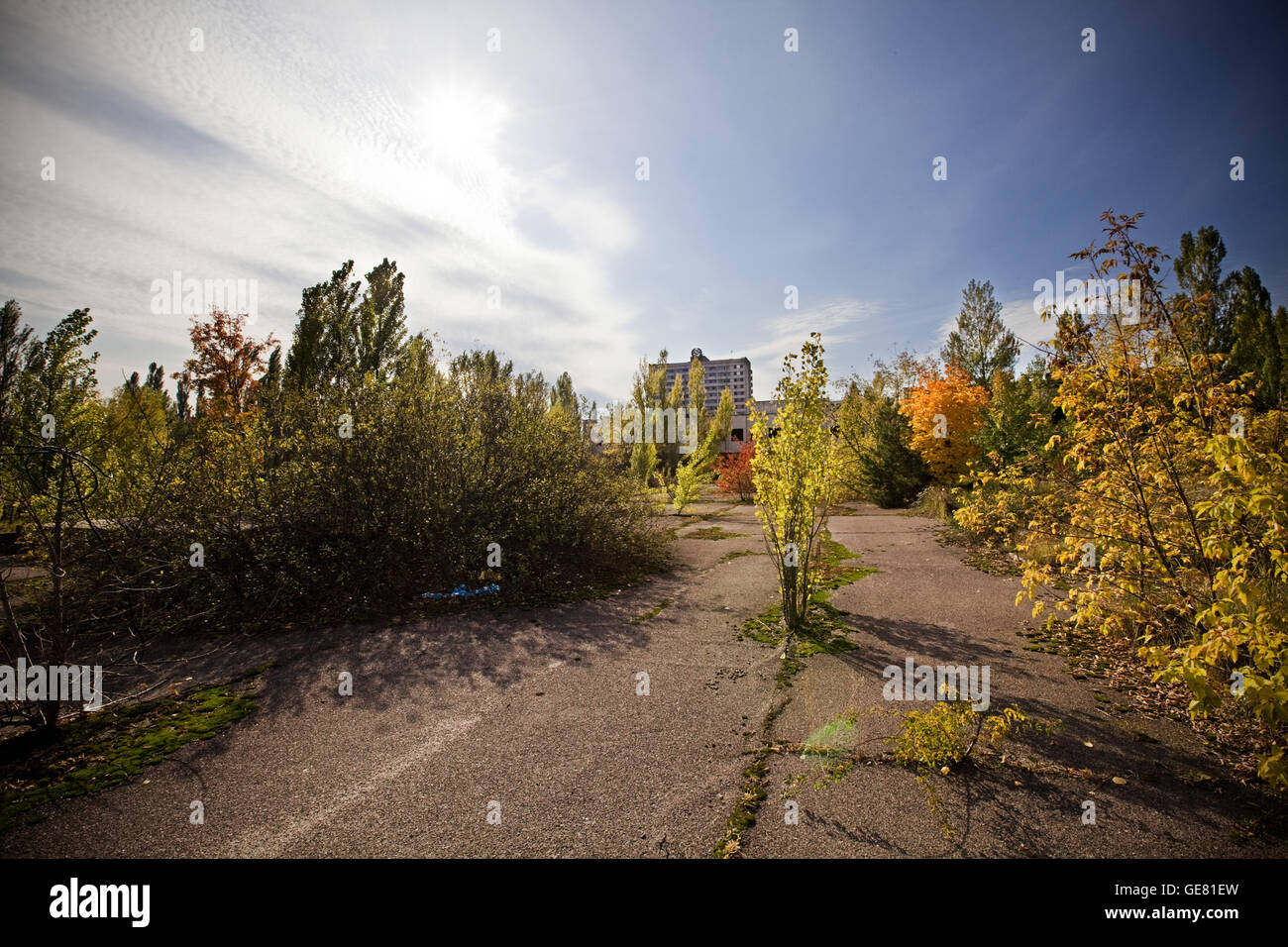 The abandoned town of Pripyat in the Chernobyl exclusion zone, Ukraine ...