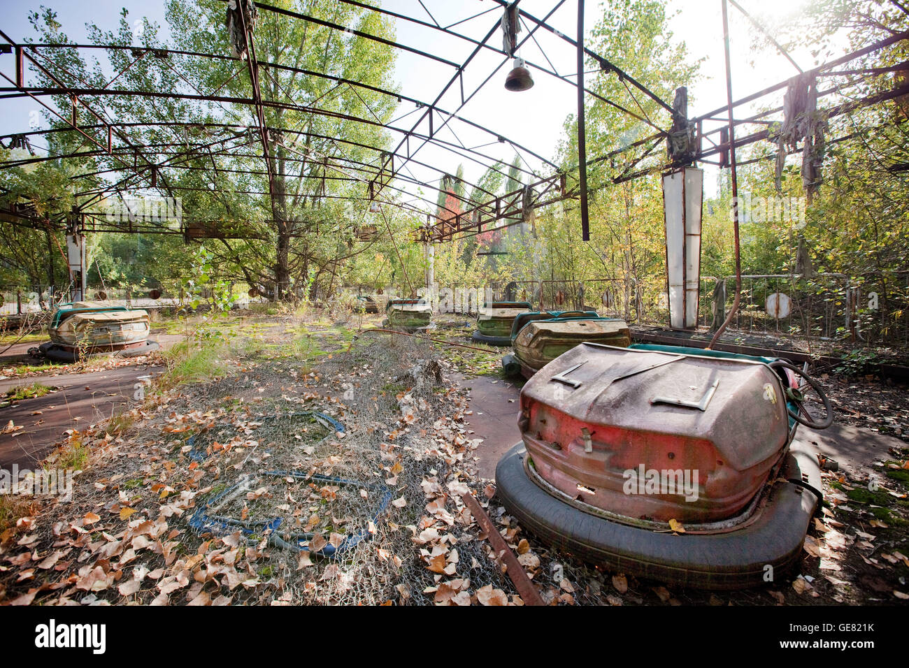 The abandoned town of Pripyat in the Chernobyl exclusion zone, Ukraine ...