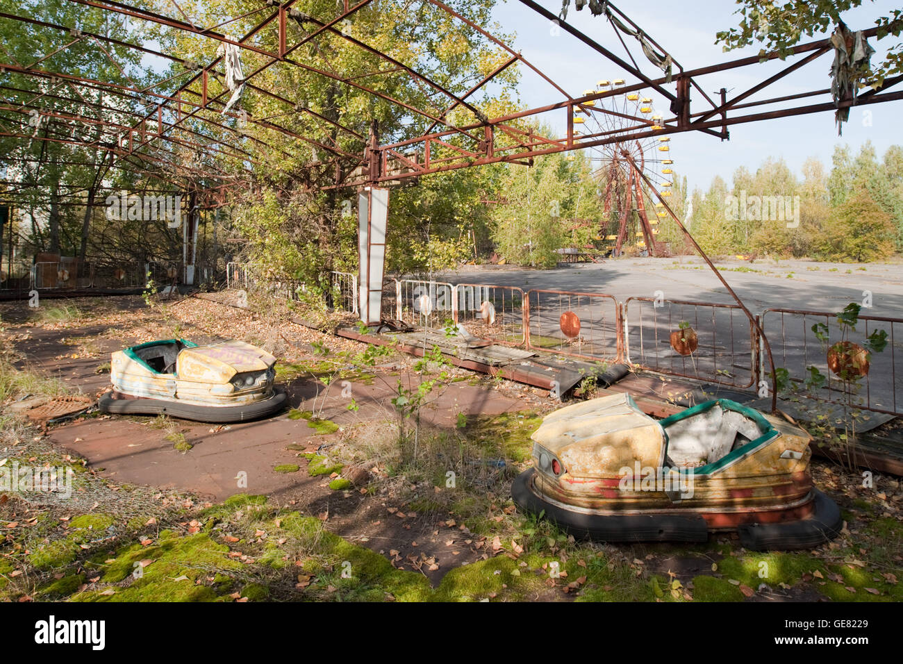 The abandoned town of Pripyat in the Chernobyl exclusion zone, Ukraine ...