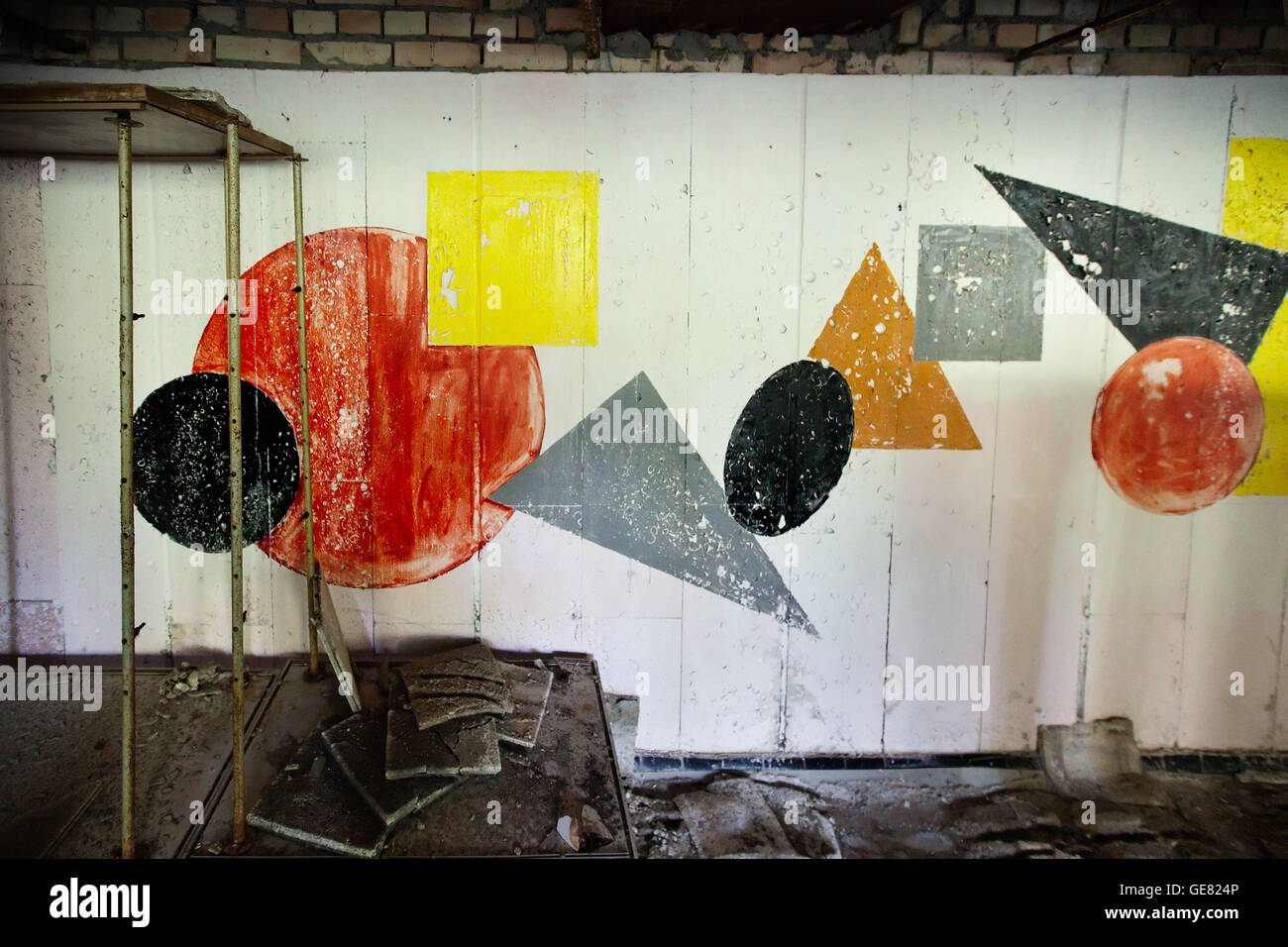 The abandoned town of Pripyat in the Chernobyl exclusion zone, Ukraine ...