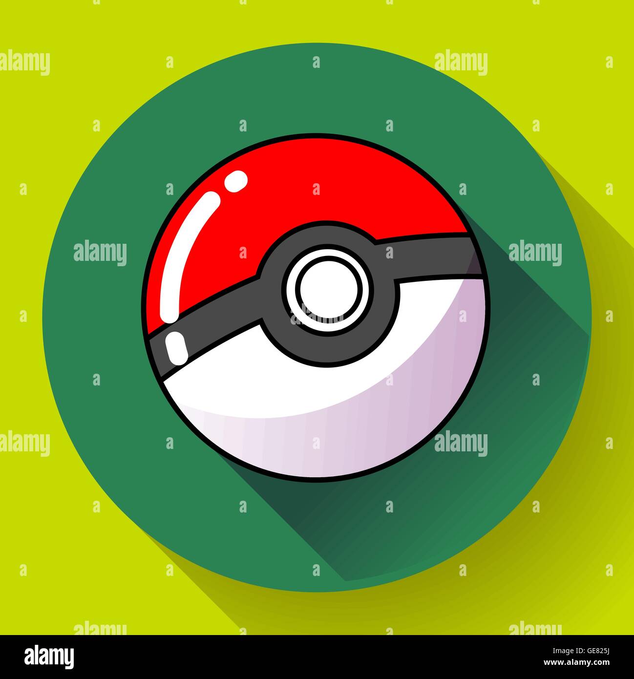 red ball flat icon vector Stock Vector Image & Art - Alamy