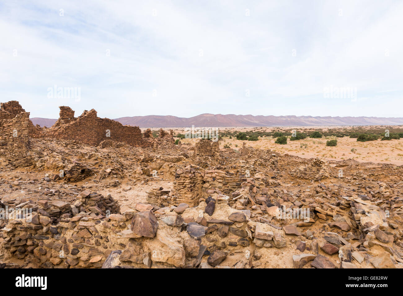 ruins of the ancient city in the Sahara desert Stock Photo - Alamy