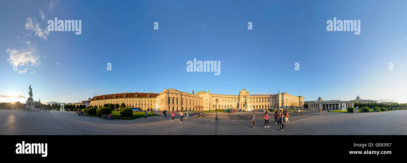 Wien, Vienna: square Heldenplatz with its equestrian statue of Archduke ...