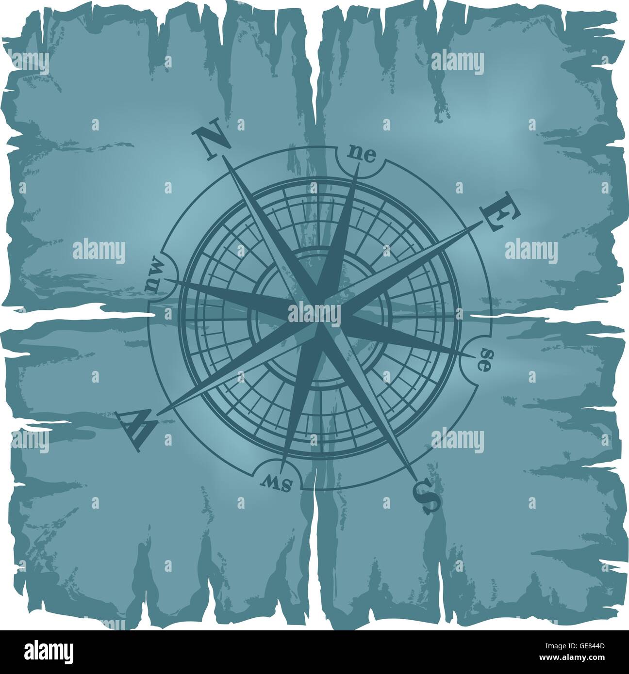 Vintage compass rose drawing hi-res stock photography and images - Alamy
