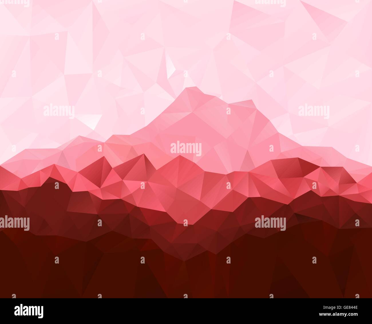 Low poly geometrical background with red mountains Stock Vector Image ...