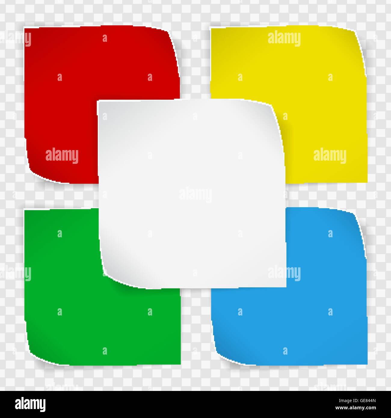 Set Of Colored Paper Stickers Stock Vector Image & Art - Alamy