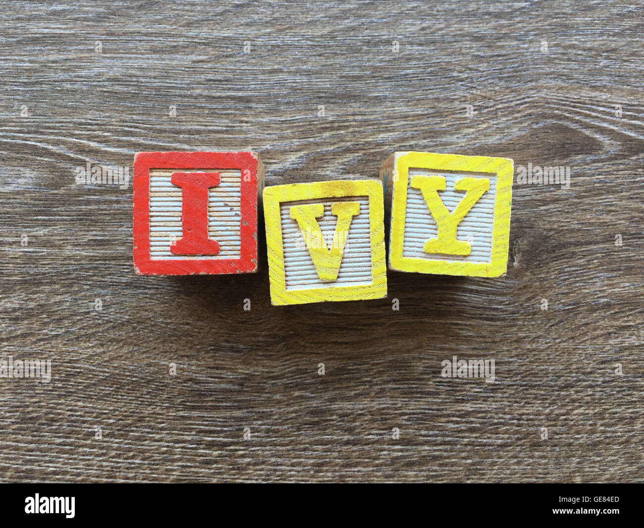 JAY name written with wood block characters Stock Photo - Alamy