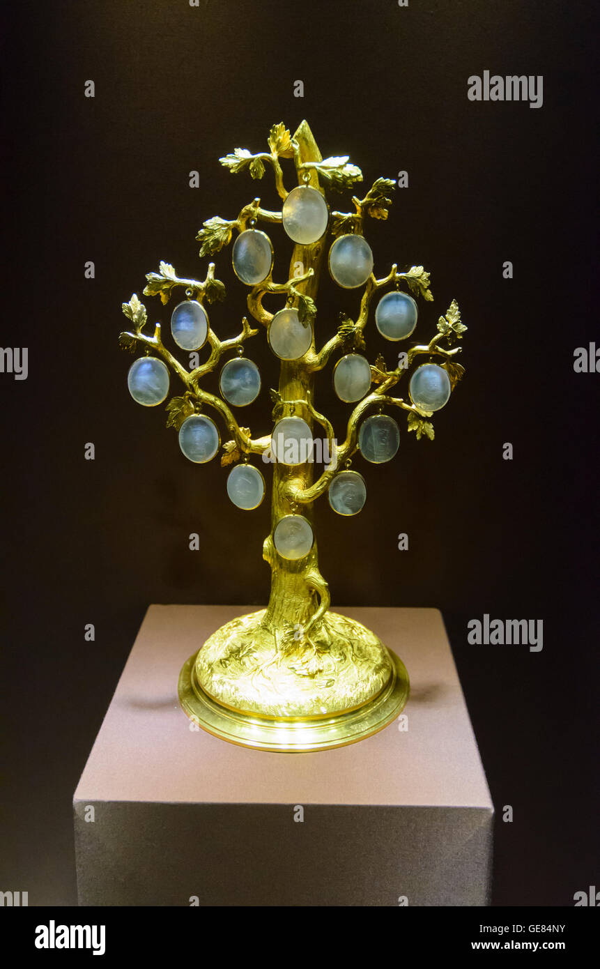 Wien, Vienna: Treasury in the Hofburg : Family tree with the kings and ...