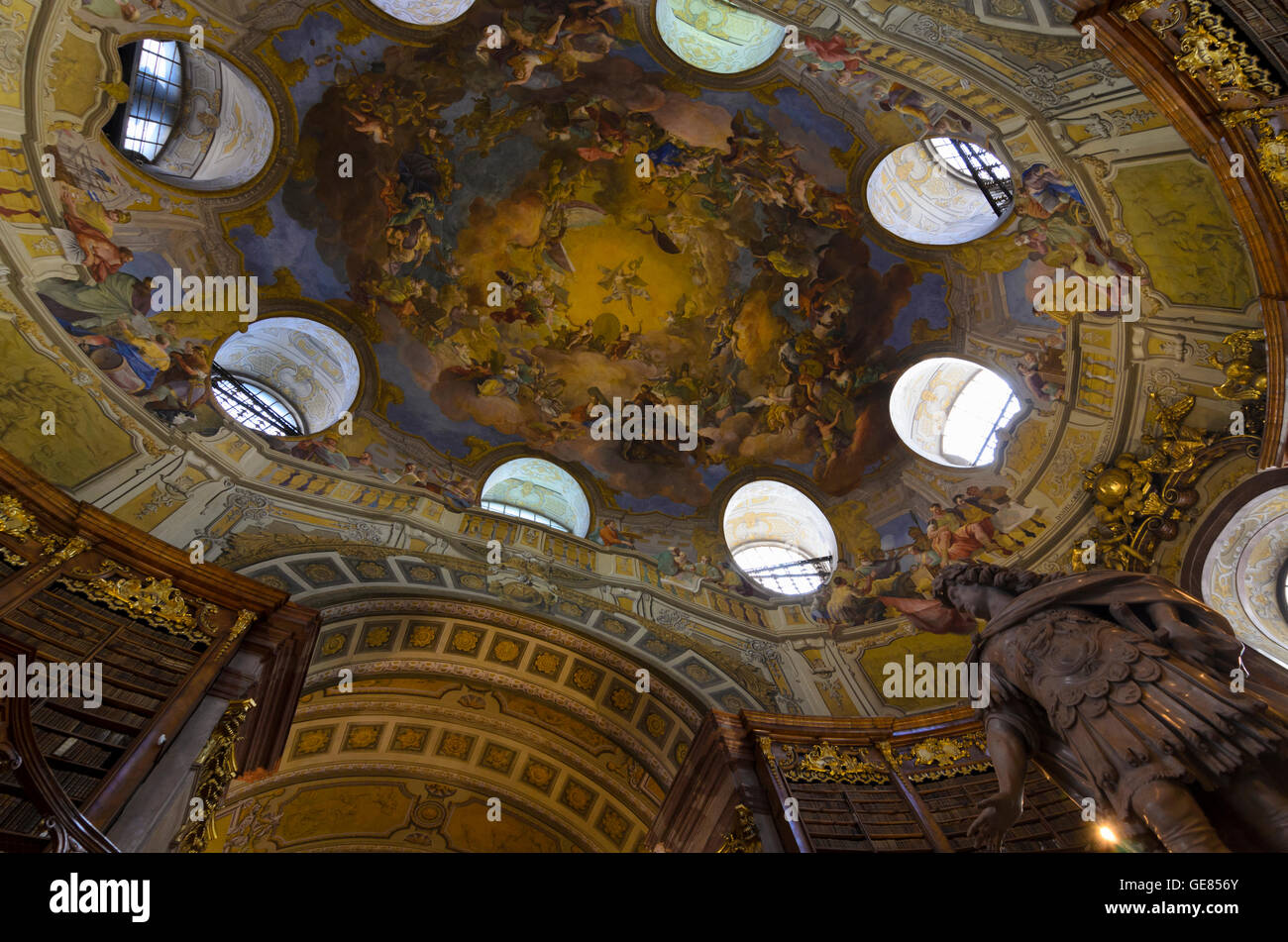 Wien, Vienna: State Hall of the Austrian National Library : Medium Oval ...