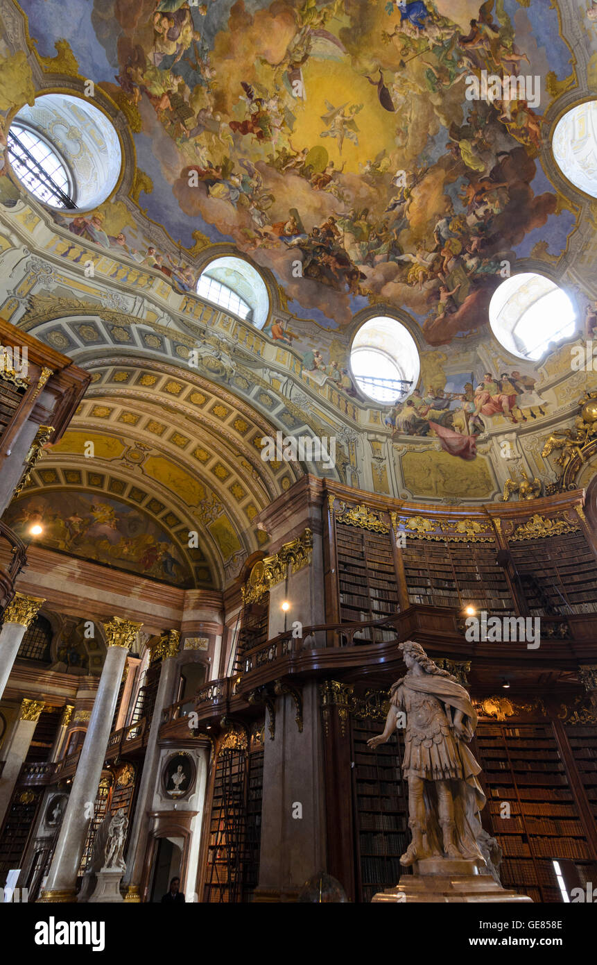 Wien, Vienna: State Hall of the Austrian National Library : Medium Oval ...