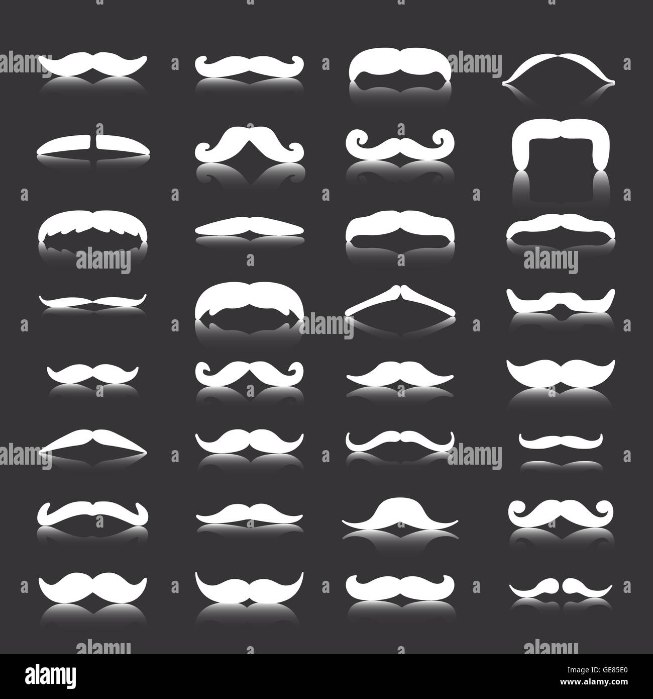 Mustaches icons set. Isolated symbol Stock Vector Image & Art - Alamy
