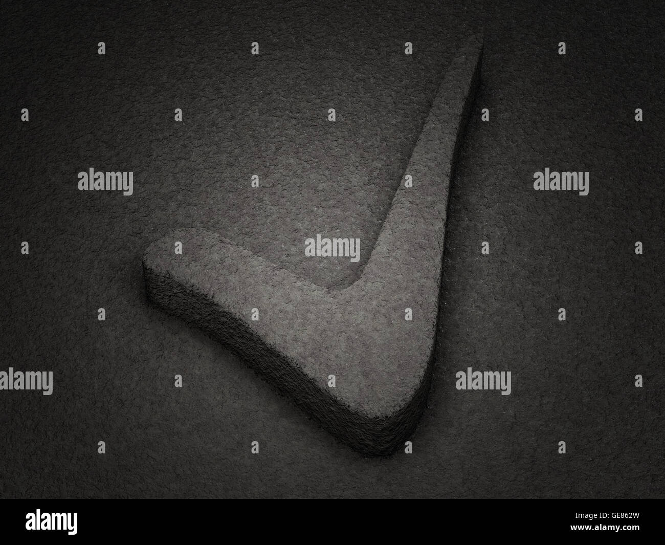 Stone check symbol textured background. 3D illustration Stock Photo - Alamy