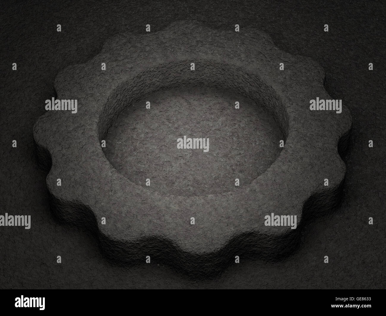 Stone gear symbol textured background. 3D illustration Stock Photo - Alamy