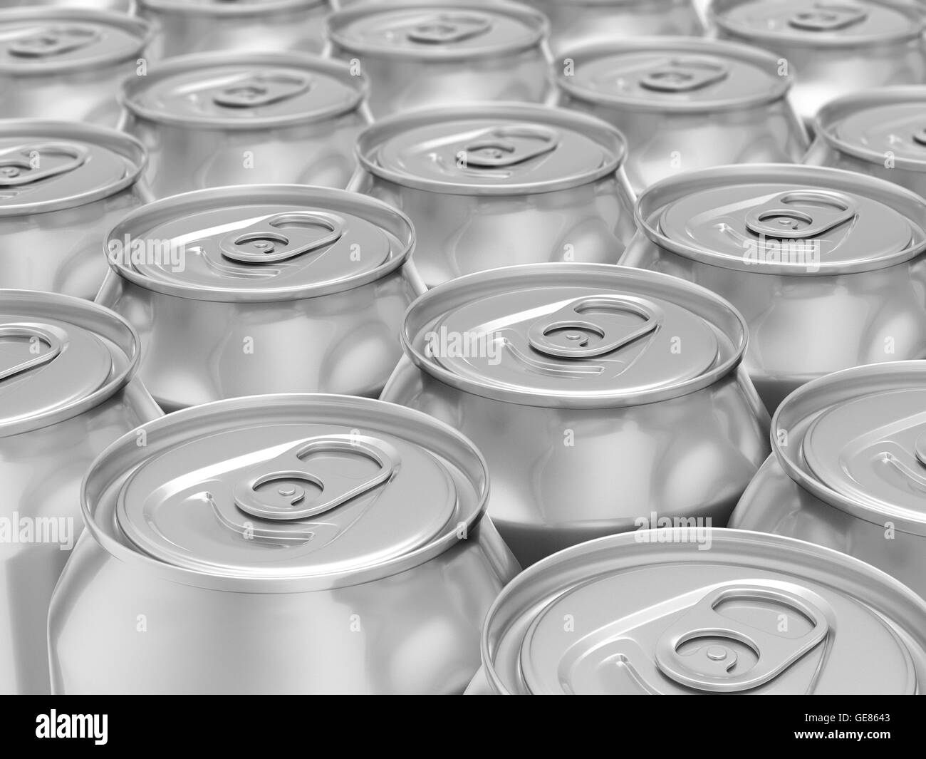 Aluminum drink can background. 3D rendering background Stock Photo - Alamy