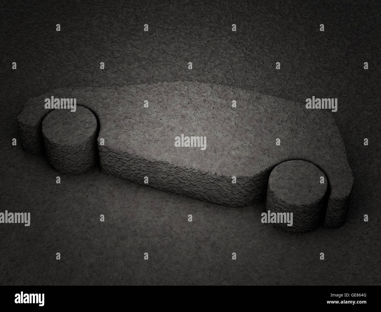 Stone car symbol textured background. 3D illustration Stock Photo - Alamy