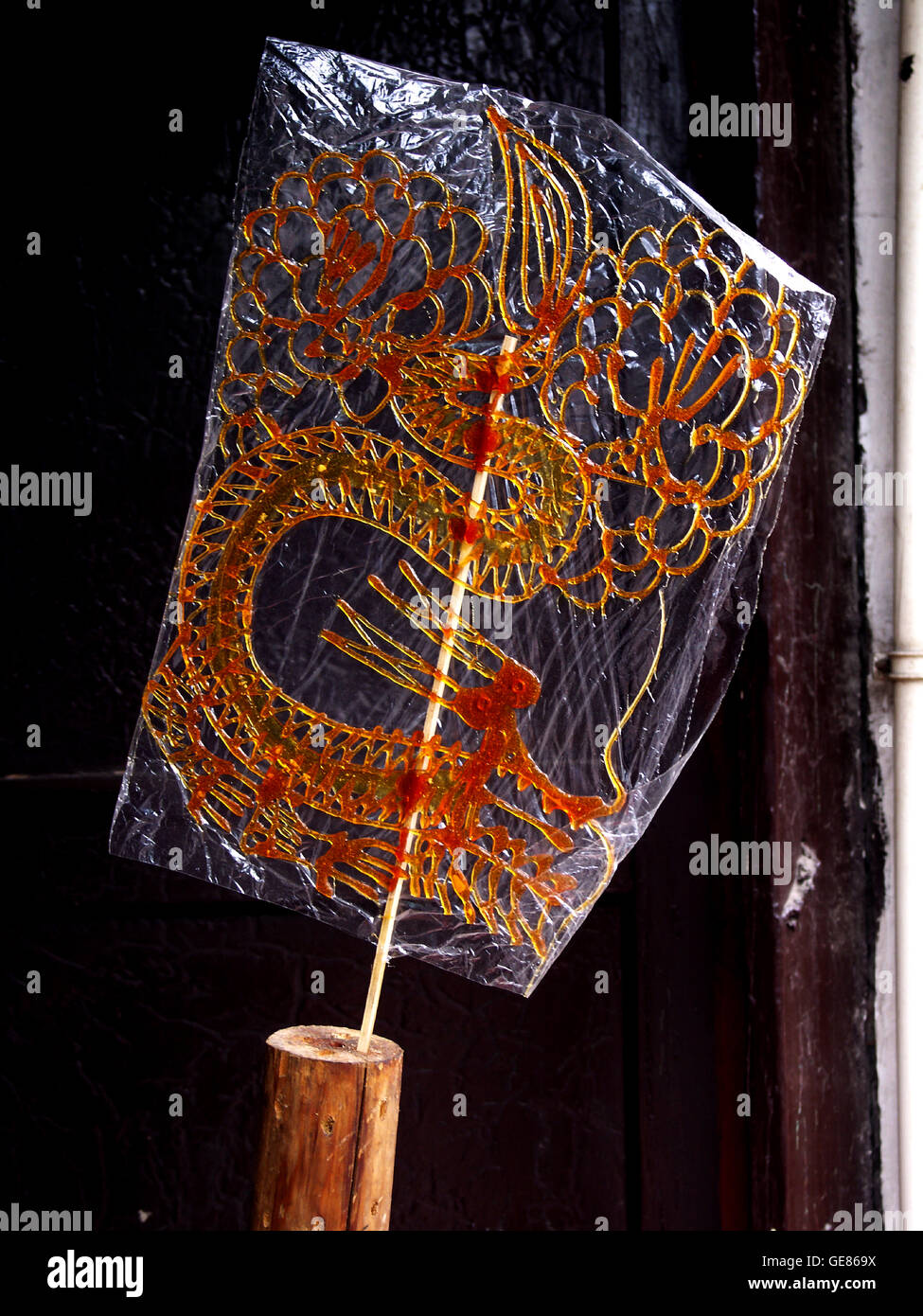 Dragon candy for sale in Ciqikou Ancient Town, old Chongqing, China ...