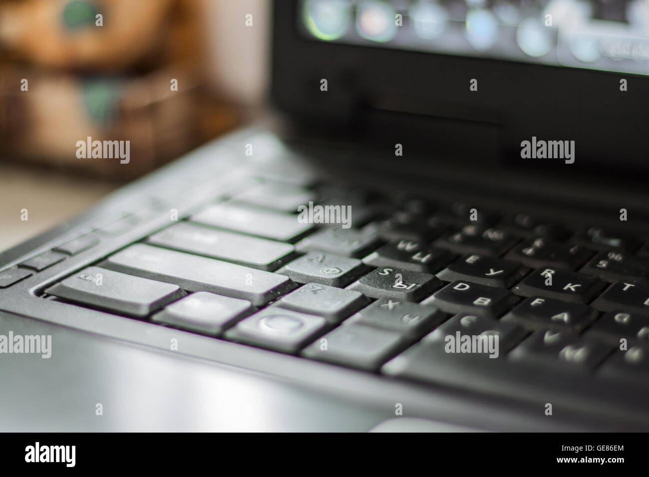 large keyboard laptop macro shot Stock Photo - Alamy